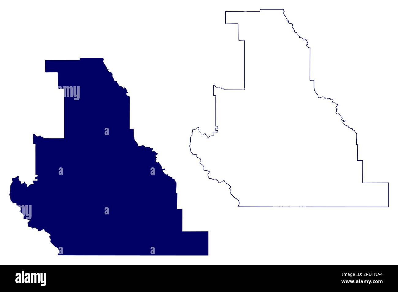 Division No. 3 (Canada, Alberta Province, North America) map vector ...