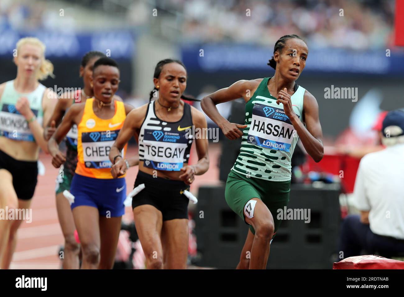 London, UK. 23rd July 23. Sifan HASSAN (Netherlands, Holland) competing in the Women's 5000m ...