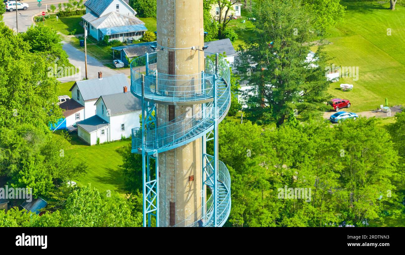 Ariel Foundation Park aerial Rastin Observation Tower drone view from ...
