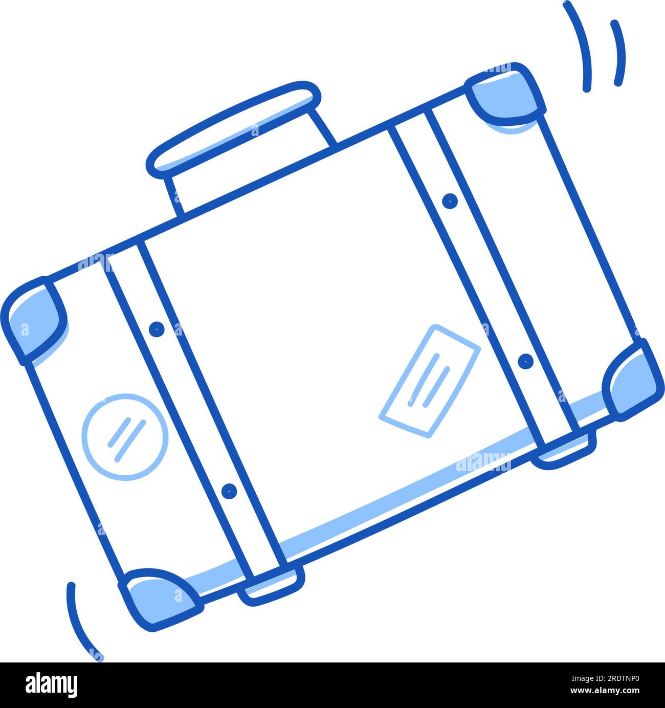 Luggage suitcase doodle. Hand drawn sketch doodle style luggage ...