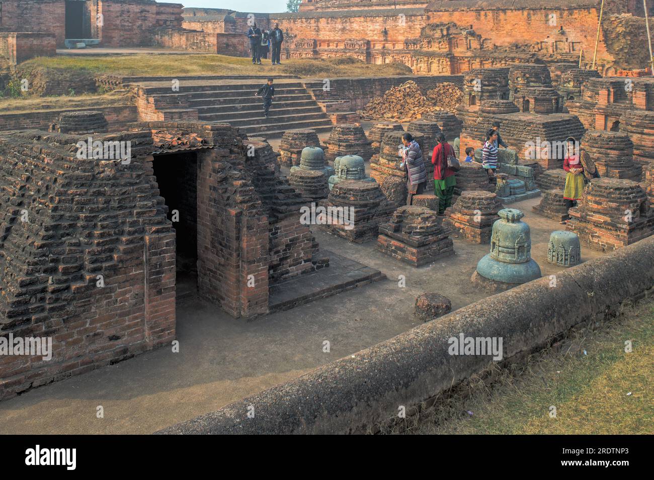 12 23 2014 Vintage ruins of Nalanda Mahavihara Mahavihara, 5th-century ...
