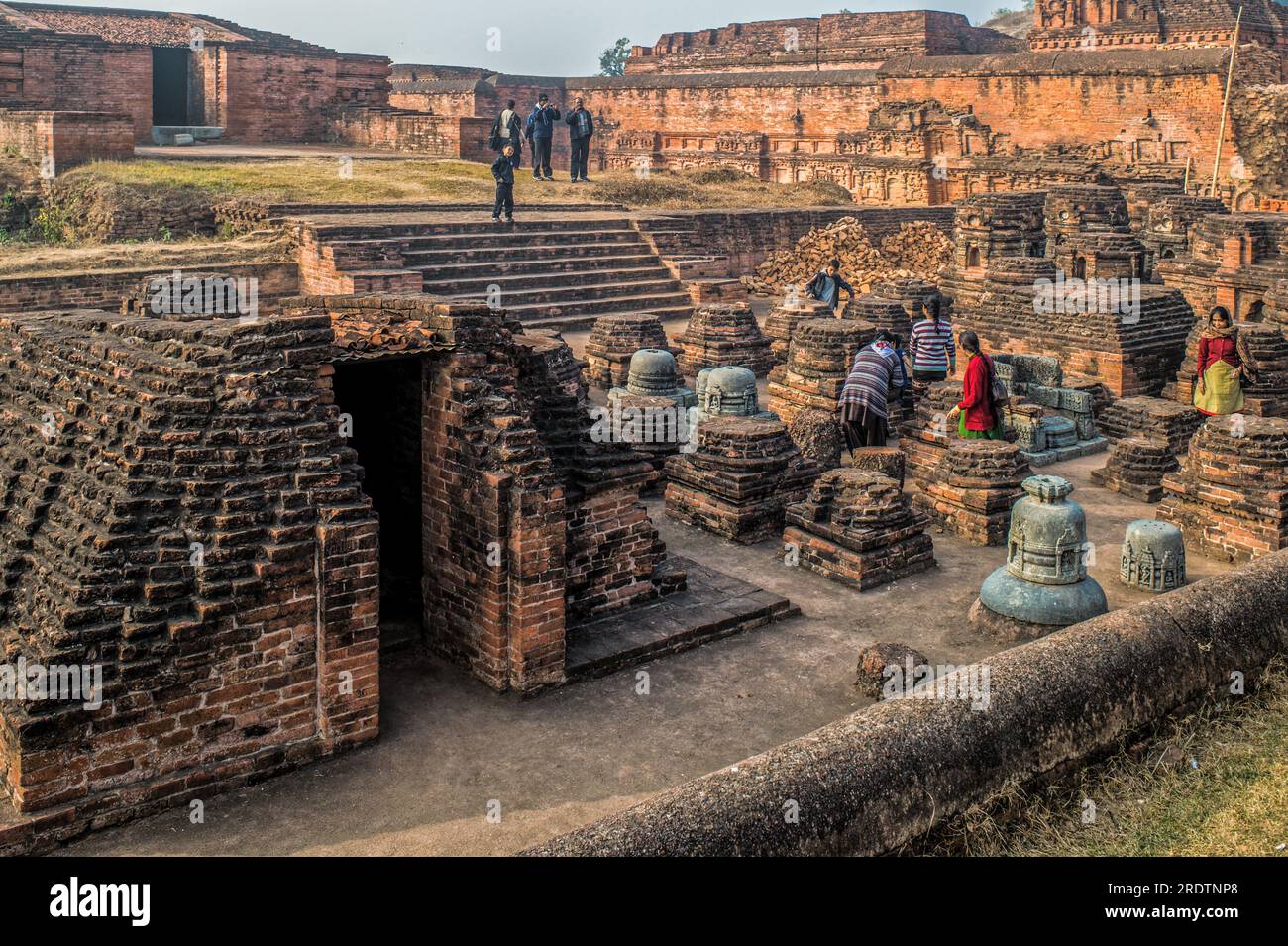 12 23 2014 Vintage ruins of Nalanda Mahavihara Mahavihara, 5th-century ...