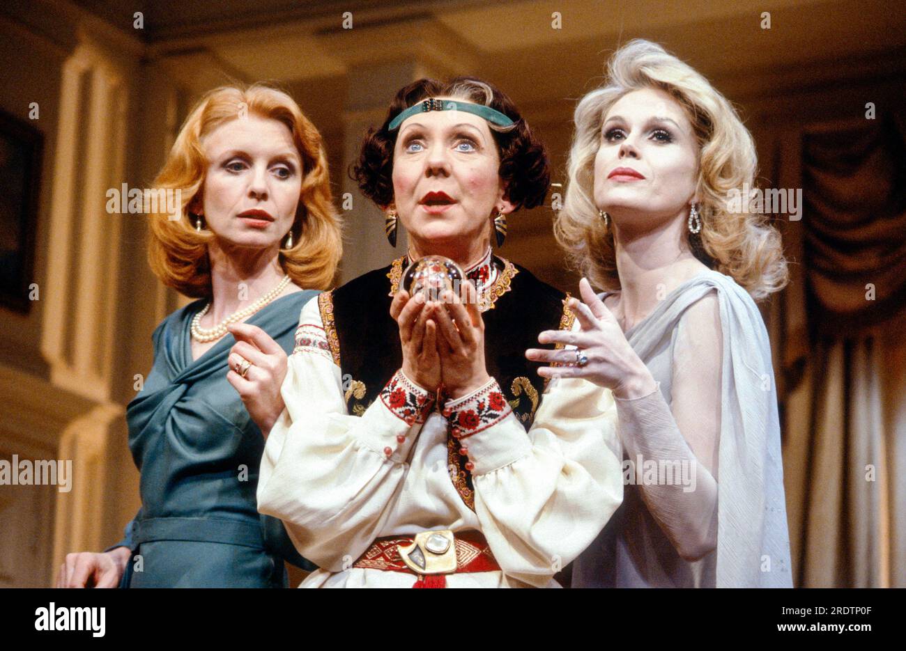 l-r: Jane Asher (Ruth), Marcia Warren (Madame Arcati), Joanna Lumley ...