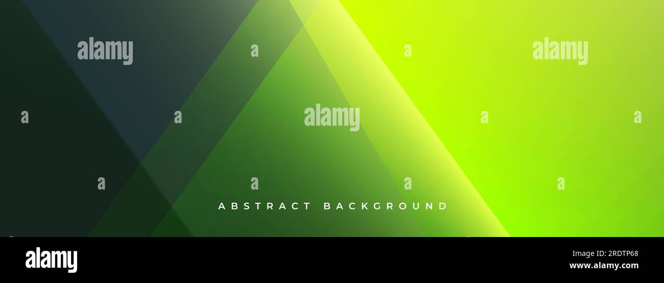 Green modern abstract wide banner with geometric shapes. Green gradient ...