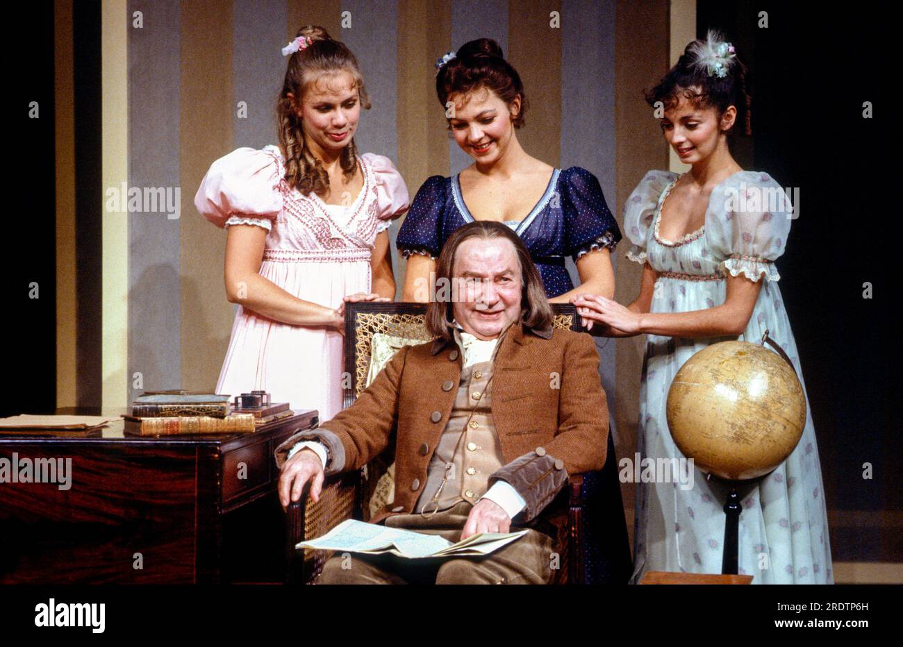 rear, l-r: Amanda Harris (Lydia Bennet), Tessa Peake-Jones (Lizzy ...