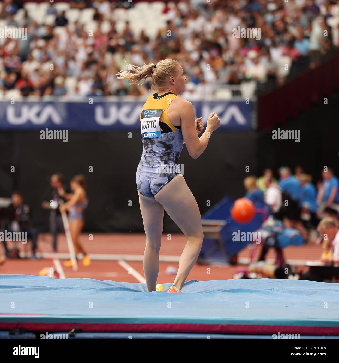 London, UK. 23rd July, 2023. MURTO, Wilma FIN on her way to winning the ...