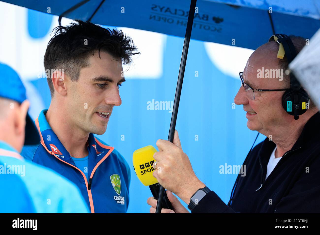 Pat Cummins of Australia being interviewed by BBC commentator Jonathan ...