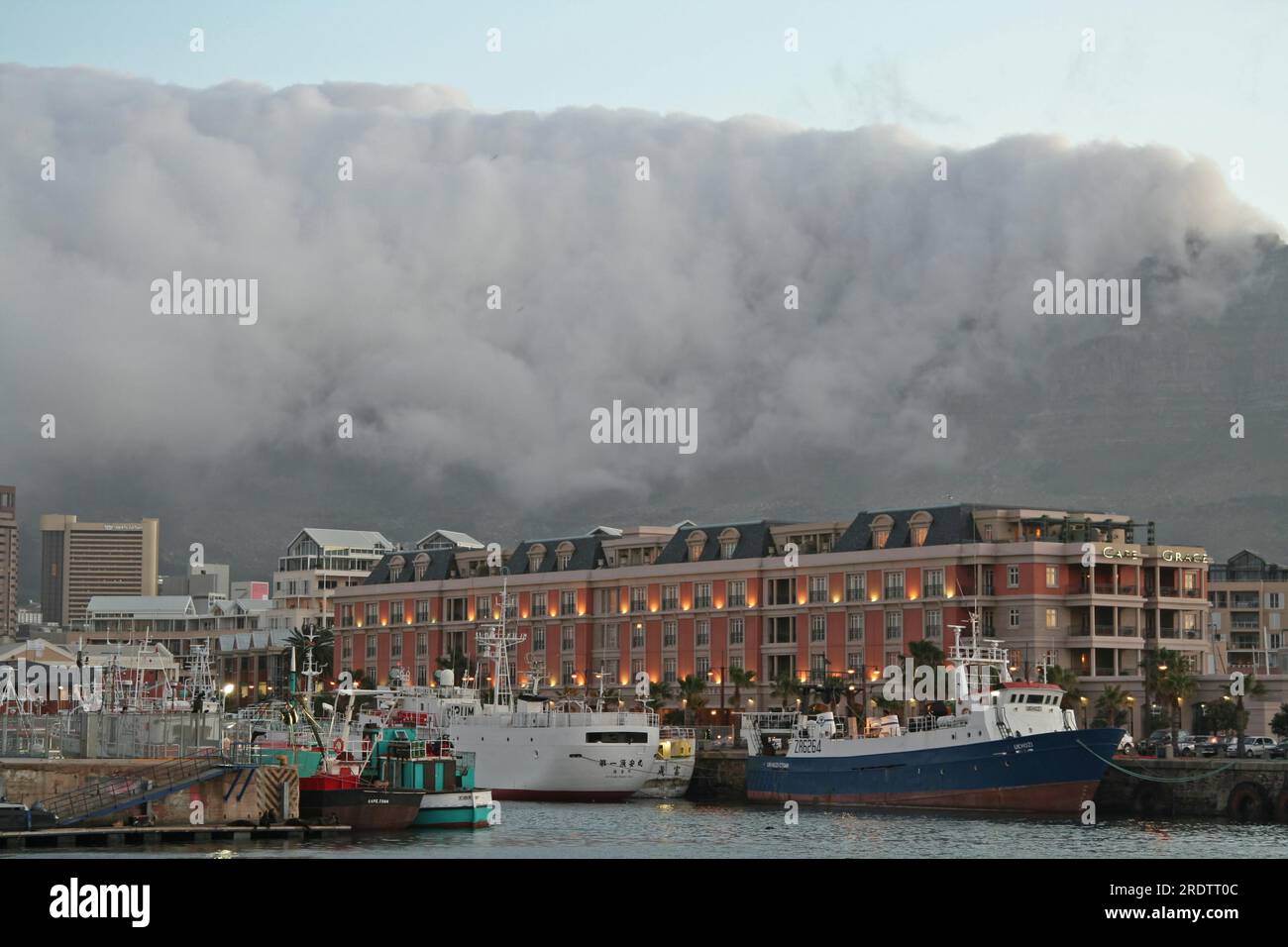Table Mountain with Cloud Cloth (also called Table Cow) seen from the ...