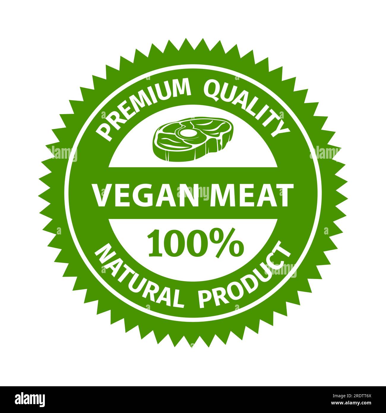 Vegetarian meat Premium logo. Plant based meat logo. Vegan steak with ...