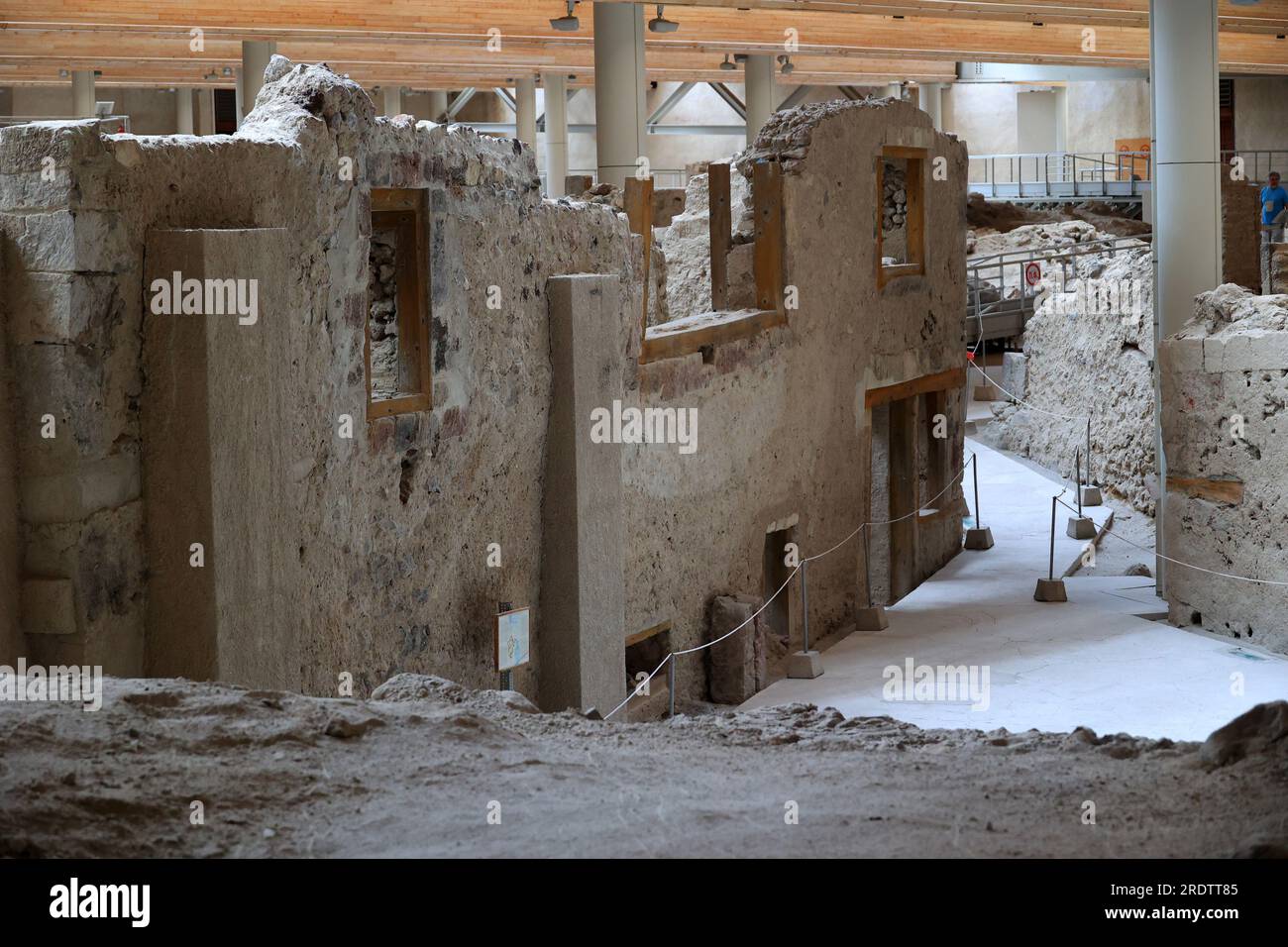 Archaeological site of Akrotiri on the Greek Cyclades island of ...