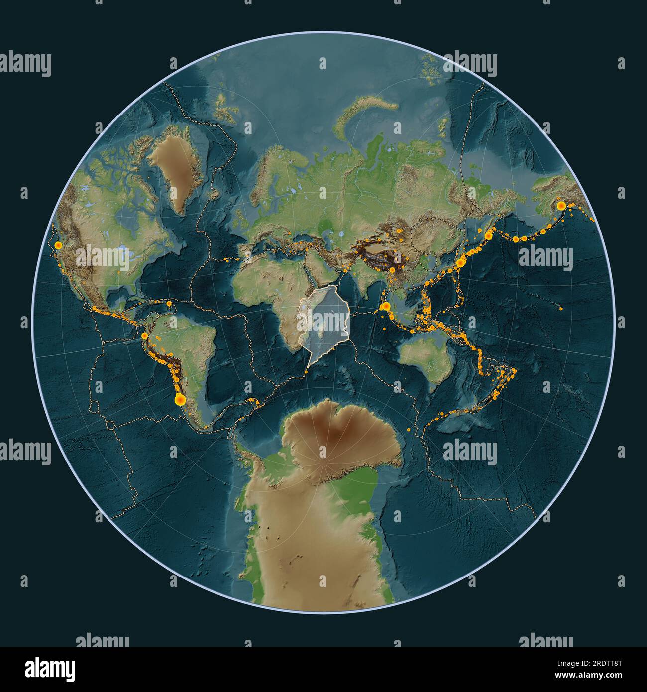 Somalian tectonic plate on the Wiki style elevation map in the Lagrange ...