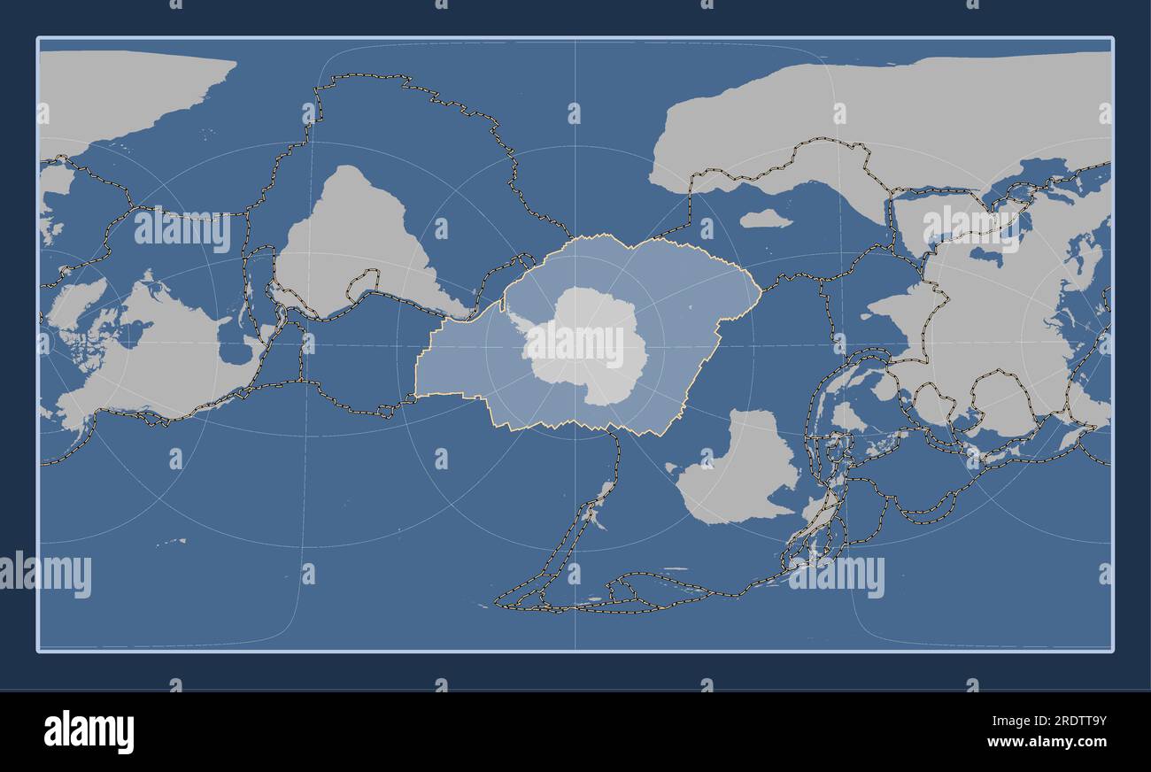 Antarctica tectonic plate on the solid contour map in the Patterson ...