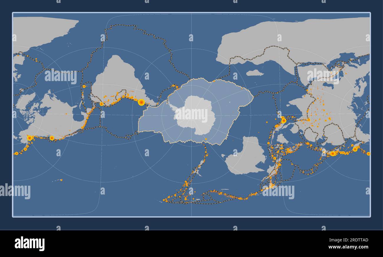 Antarctica tectonic plate on the solid contour map in the Patterson ...