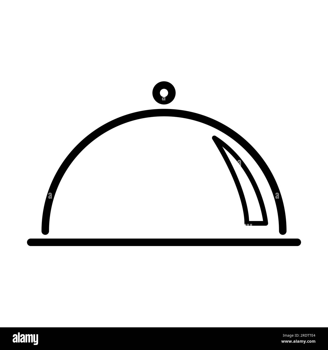 Waiter tray icon, dish menu restaurant web symbol, lunch design vector ...