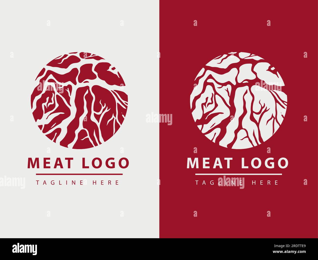 Steak house or meat shop logo design. Fresh meat texture. Logo template ...
