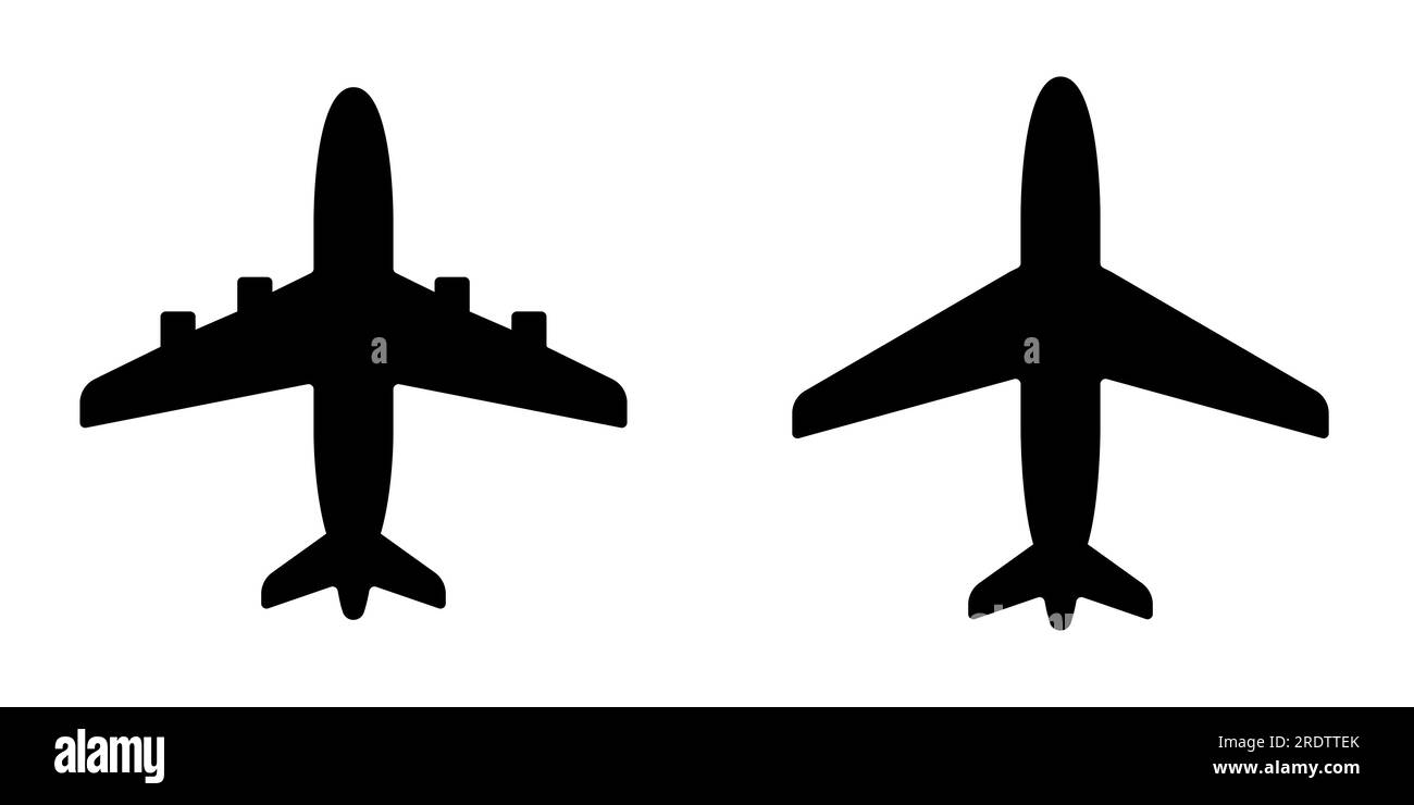 Airplane two sign icon on a isolated white background Stock Vector ...