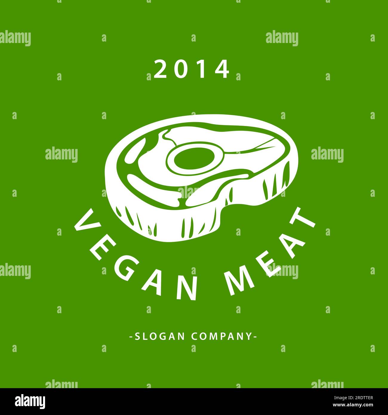 Vegetarian meat Premium logo. Plant based meat logo. Vegan steak with ...