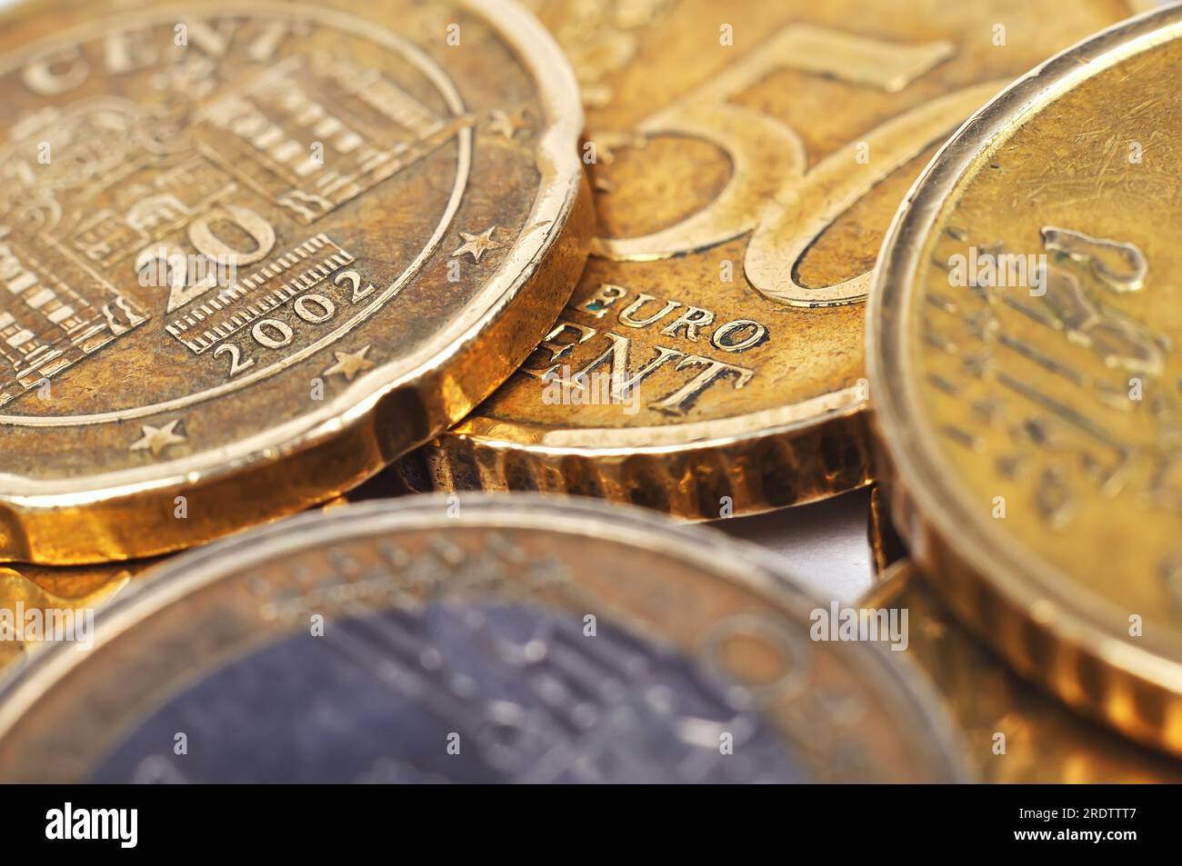 Euro coins super close up Stock Photo - Alamy
