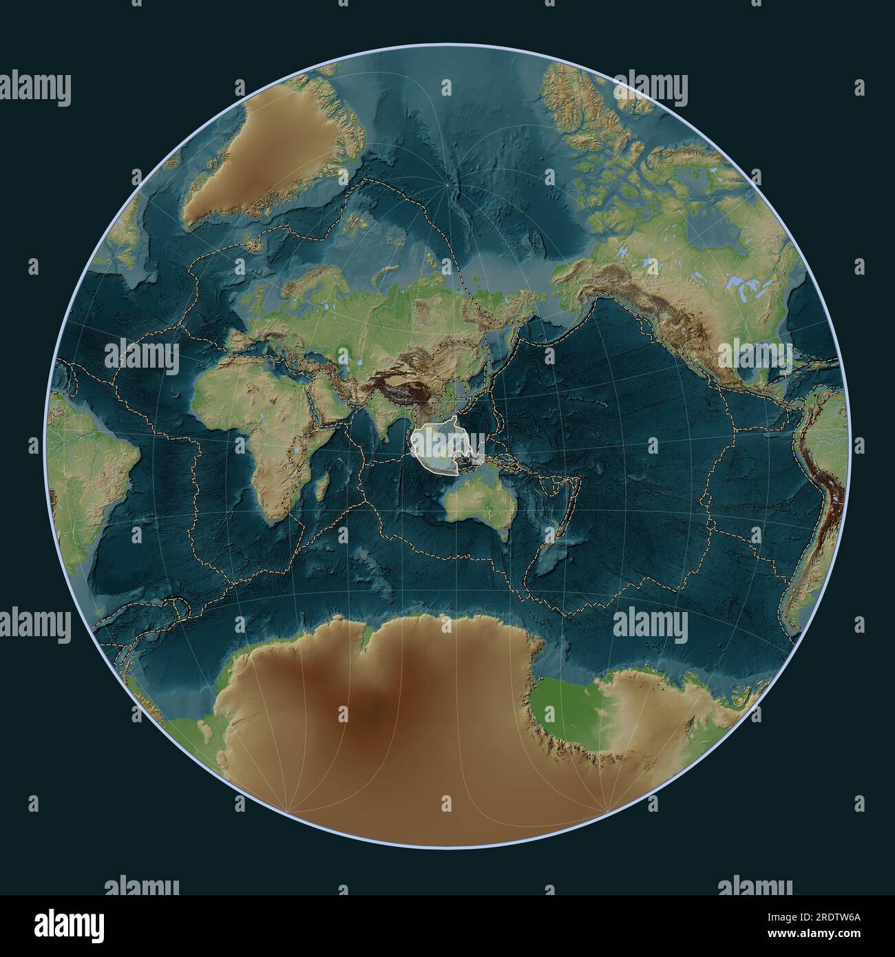 Sunda tectonic plate on the Wiki style elevation map in the Lagrange ...