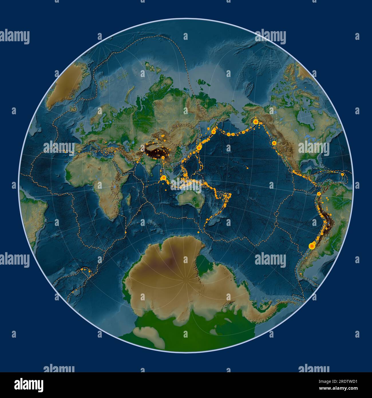 Earthquake epicenter physical map hi-res stock photography and images ...