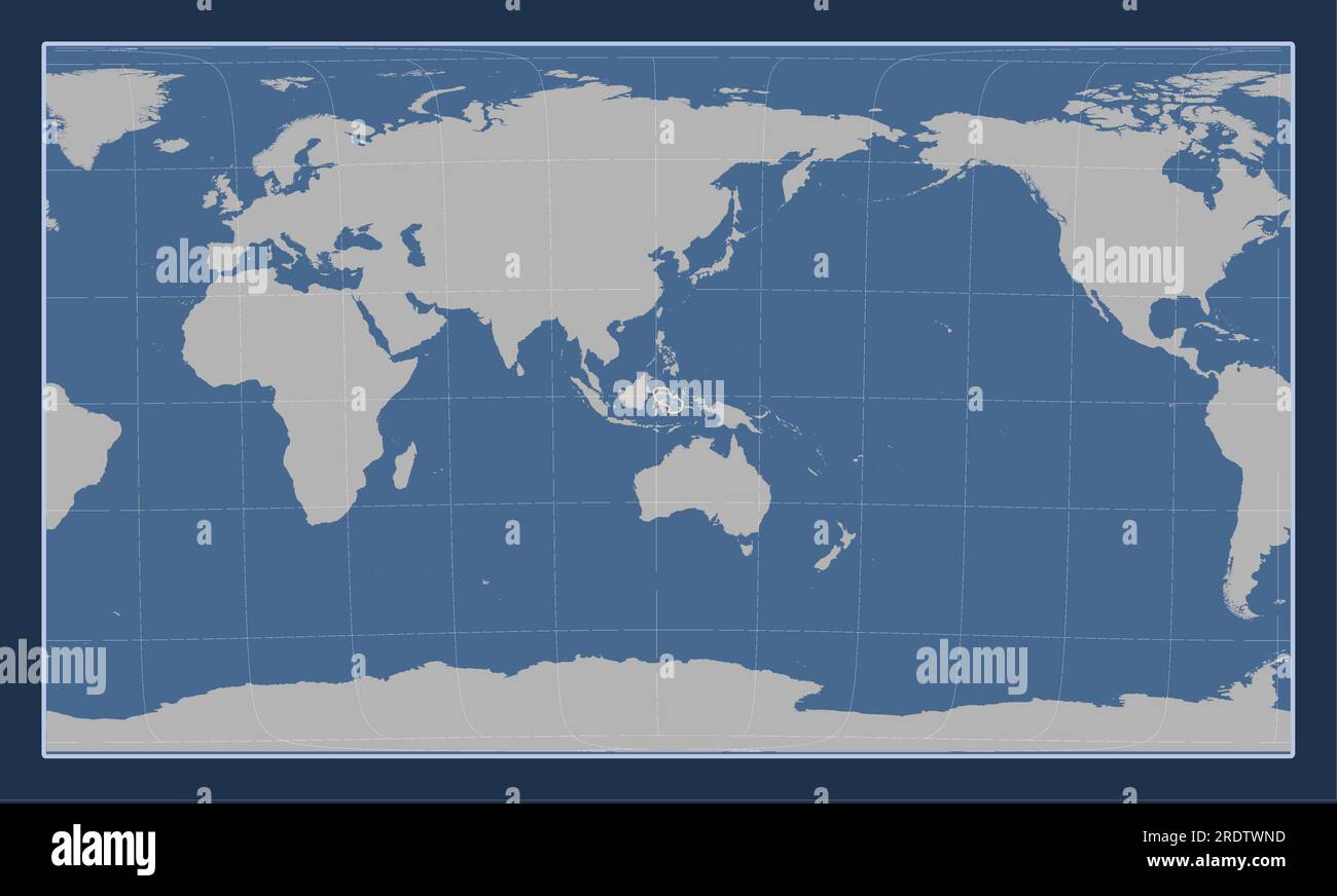 Molucca Sea tectonic plate on the solid contour map in the Patterson ...