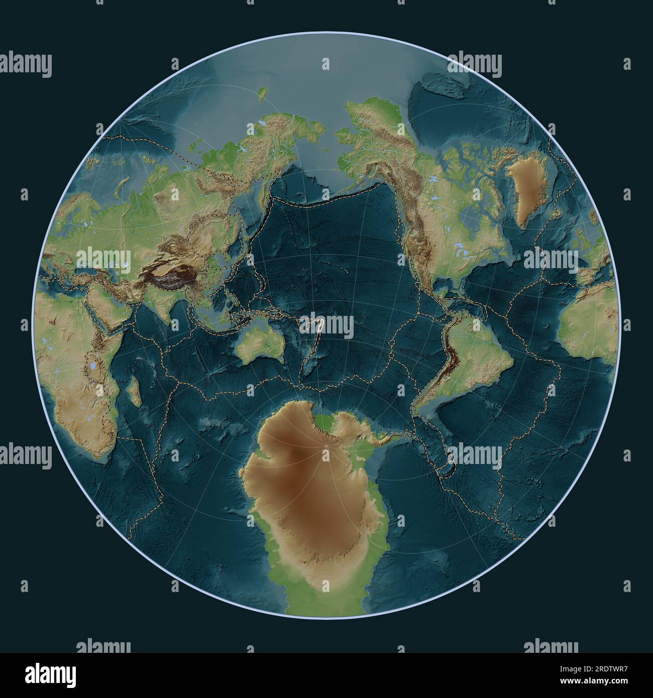 Tonga tectonic plate on the Wiki style elevation map in the Lagrange ...