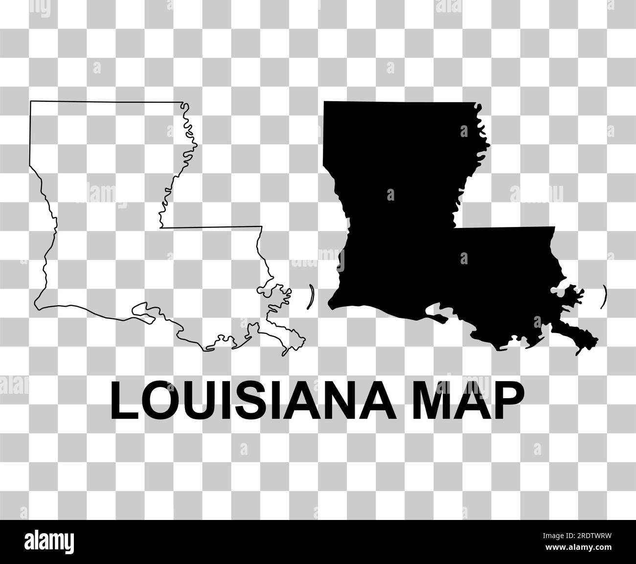 Set of Louisiana map, united states of america. Flat concept icon ...
