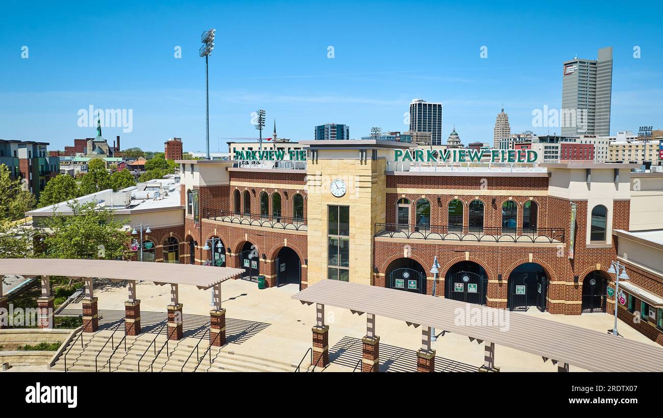 Parkview Field entrance Tin Caps Stadium downtown Fort Wayne city ...