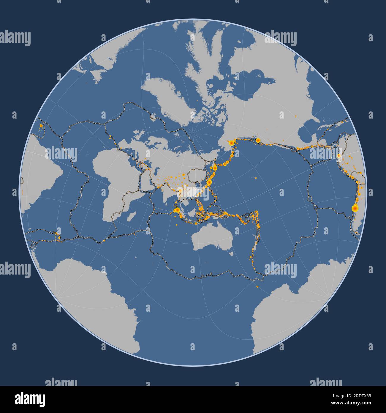 Yangtze tectonic plate on the solid contour map in the Lagrange Oblique ...