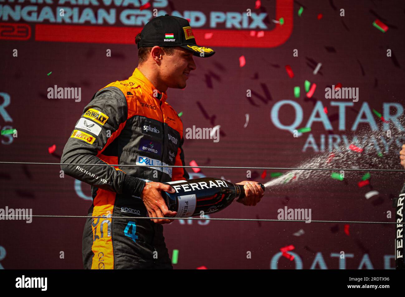 Budapest, Hungary. 23rd July, 2023. Podium of the race, Max Verstappen ...