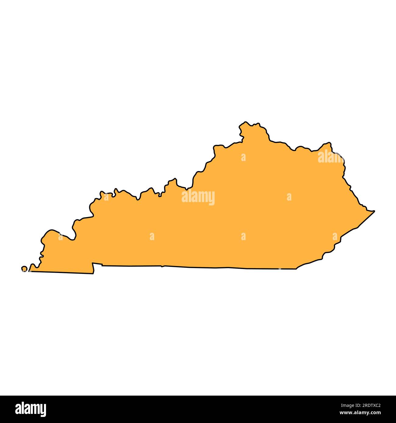 Kentucky map shape, united states of america. Flat concept icon symbol ...