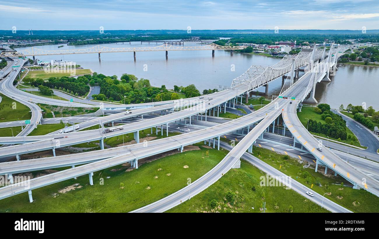 Aerial bridges over ohio river hi-res stock photography and images - Alamy