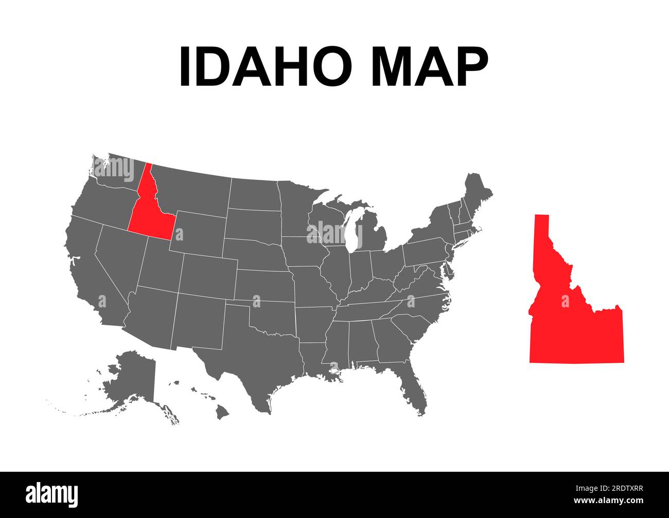 Idaho map shape, united states of america. Flat concept icon symbol ...