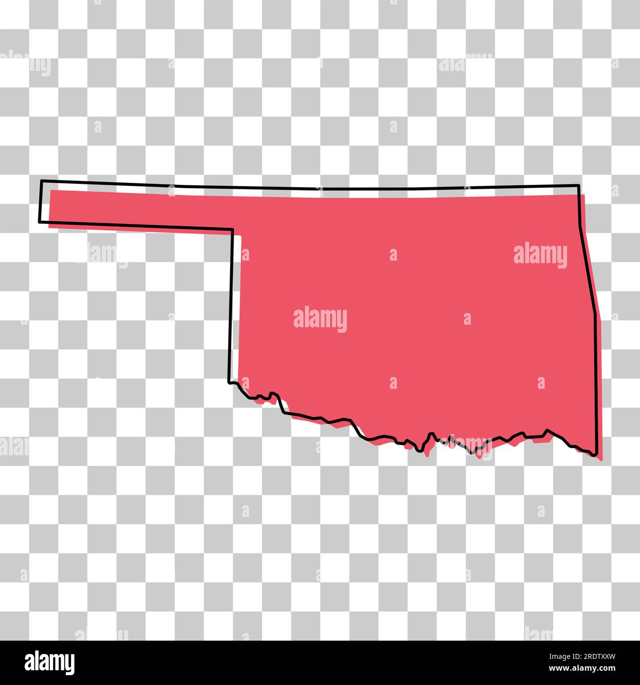 Oklahoma map shape, united states of america. Flat concept icon symbol ...