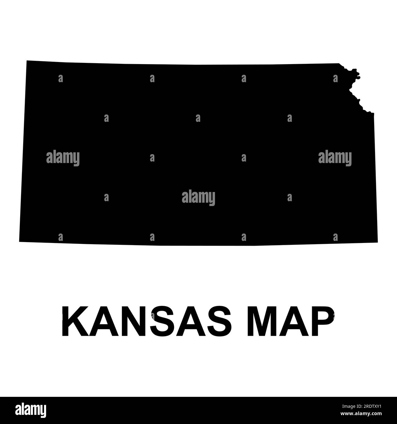 Kansas map shape, united states of america. Flat concept icon symbol ...