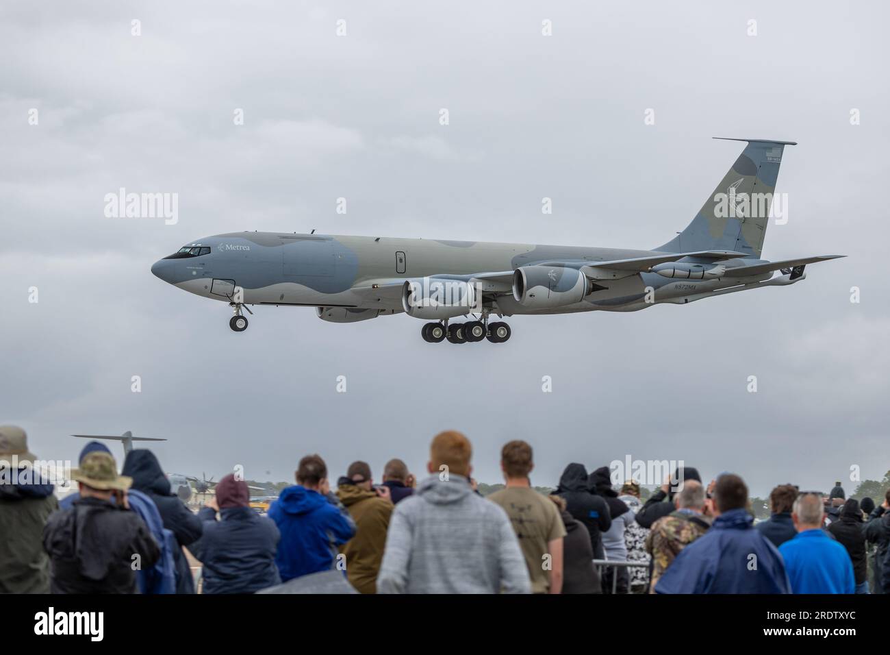 Boeing KC-135R Stratotanker Metrea, arriving at RAF Fairford for the ...