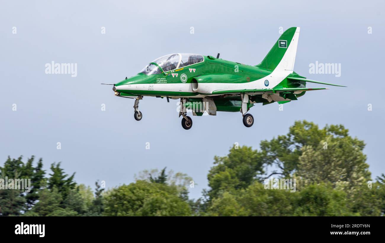 Saudi Falcons - BAE Systems Hawk, arriving at RAF Fairford for the ...