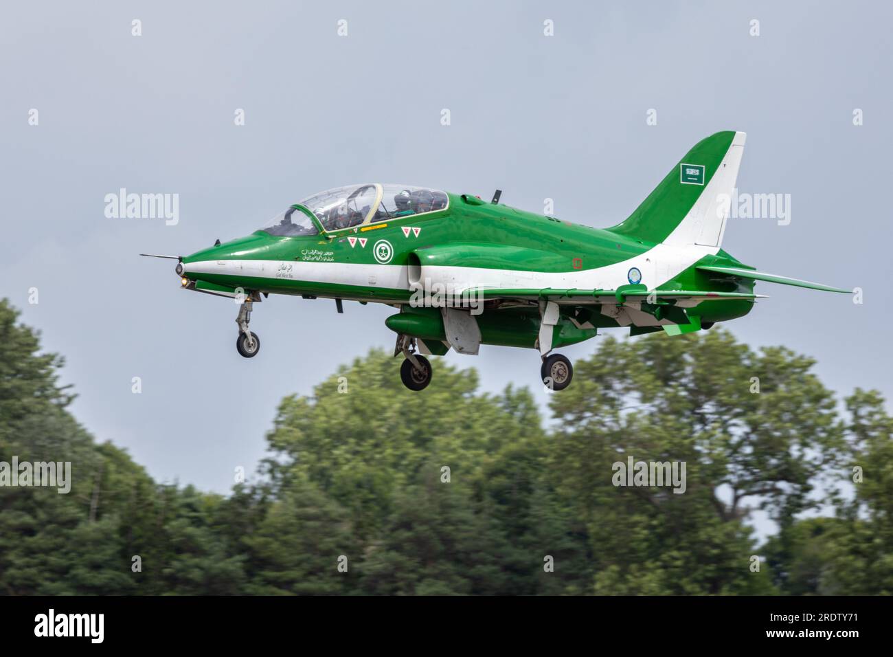Saudi Falcons - BAE Systems Hawk, arriving at RAF Fairford for the ...