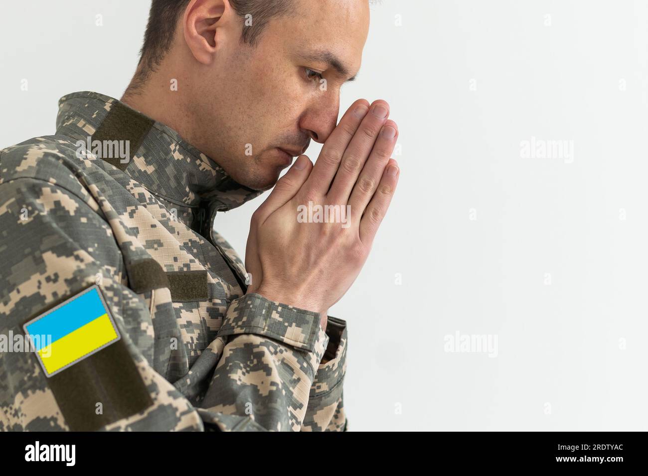 ukrainian man, sodier. Mental health. Nervous male military suffering ...