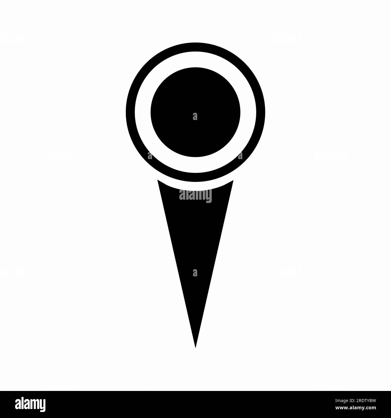 Location pin map icon. Flat design. Vector illustration sign on a white ...