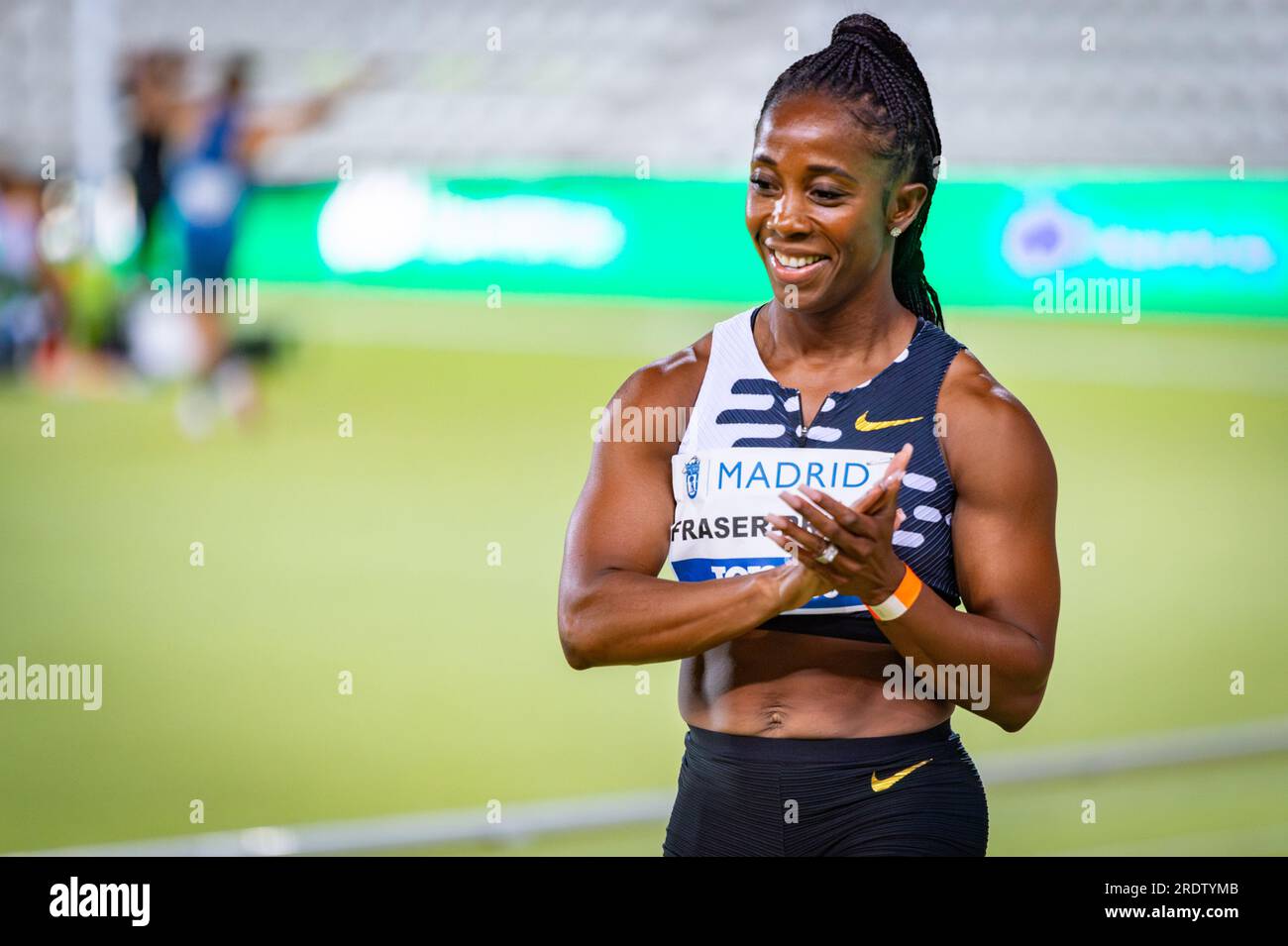 Madrid, Madrid, Spain. 22nd July, 2023. Shelly-Ann FRASER-PRYCE after ...