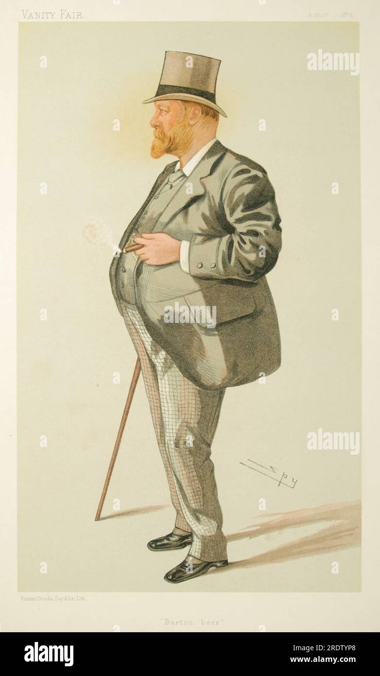Burton Beer 1 August 1885 by Leslie Ward Stock Photo - Alamy
