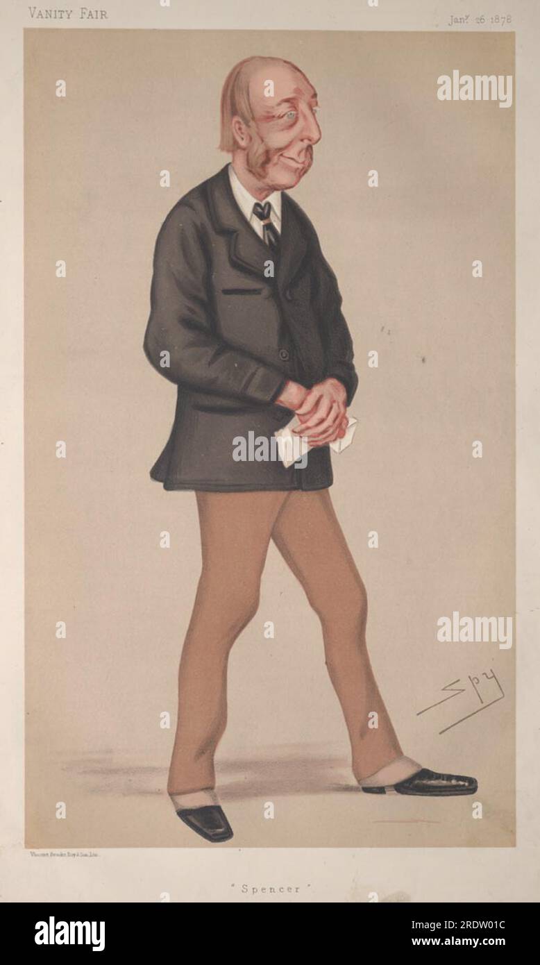 Spencer 26 January 1878 by Leslie Ward Stock Photo - Alamy