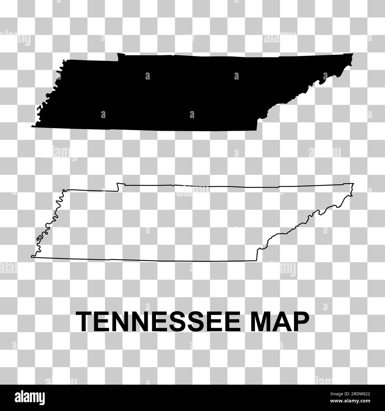 Set of Tennessee map shape, united states of america. Flat concept ...