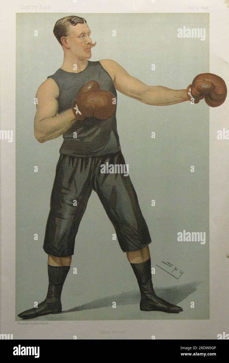Hard Hitter 1896 by Leslie Ward Stock Photo - Alamy