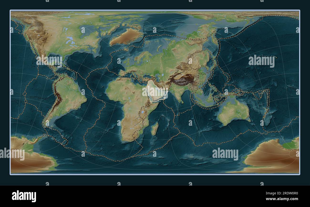 Arabian tectonic plate on the Wiki style elevation map in the Patterson ...