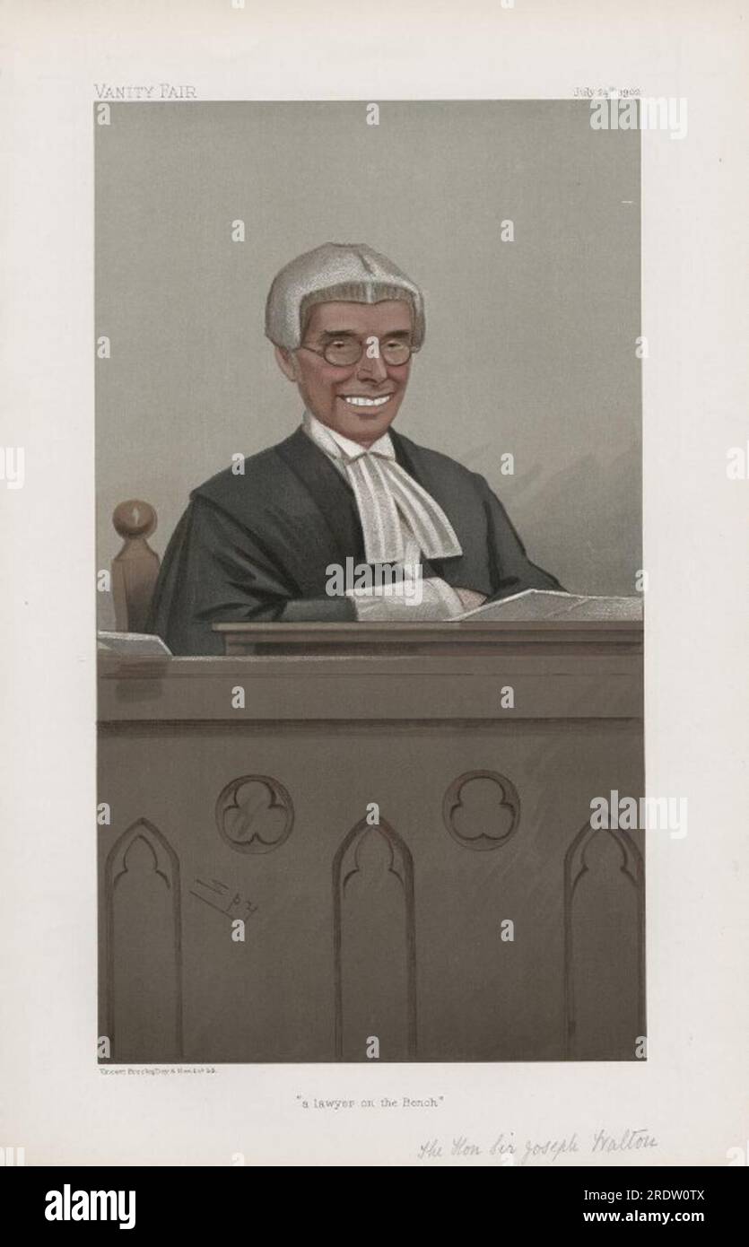 a lawyer on the Bench 1902 by Leslie Ward Stock Photo - Alamy