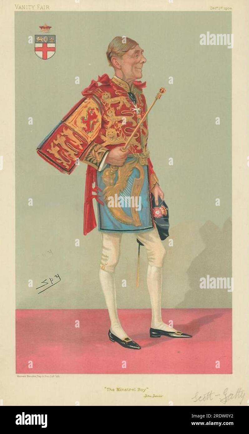 The Minstrel Boy 1904 by Leslie Ward Stock Photo - Alamy