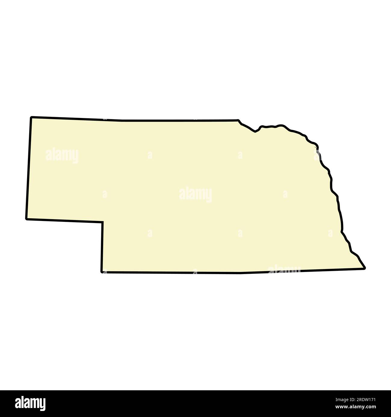 Nebraska map shape, united states of america. Flat concept icon symbol ...