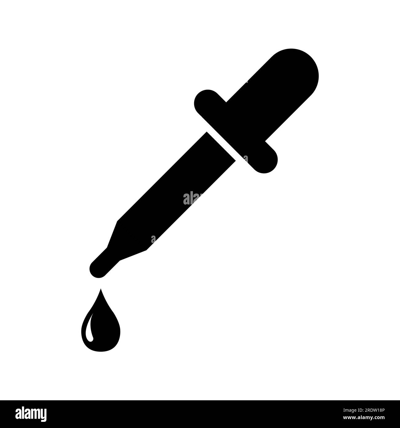 Dropper liquid icon, medicine health tool web symbol, test fluid design ...